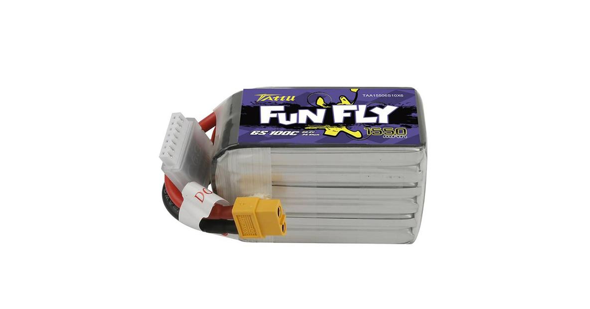 Tattu Funfly 1550mAh 22.2V 100C 6S1P XT60 Baterie Magazinul de Drone ...
